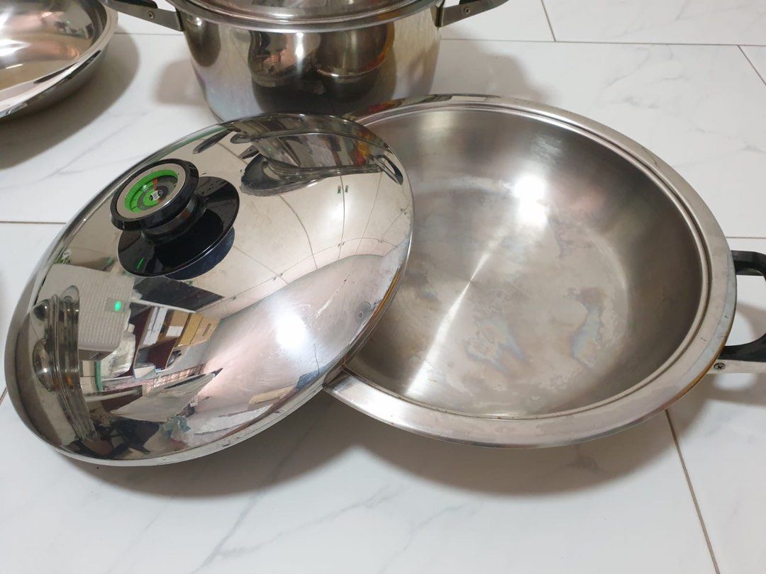 AMC stainless steel pots and pan, Furniture & Home Living, Kitchenware ...