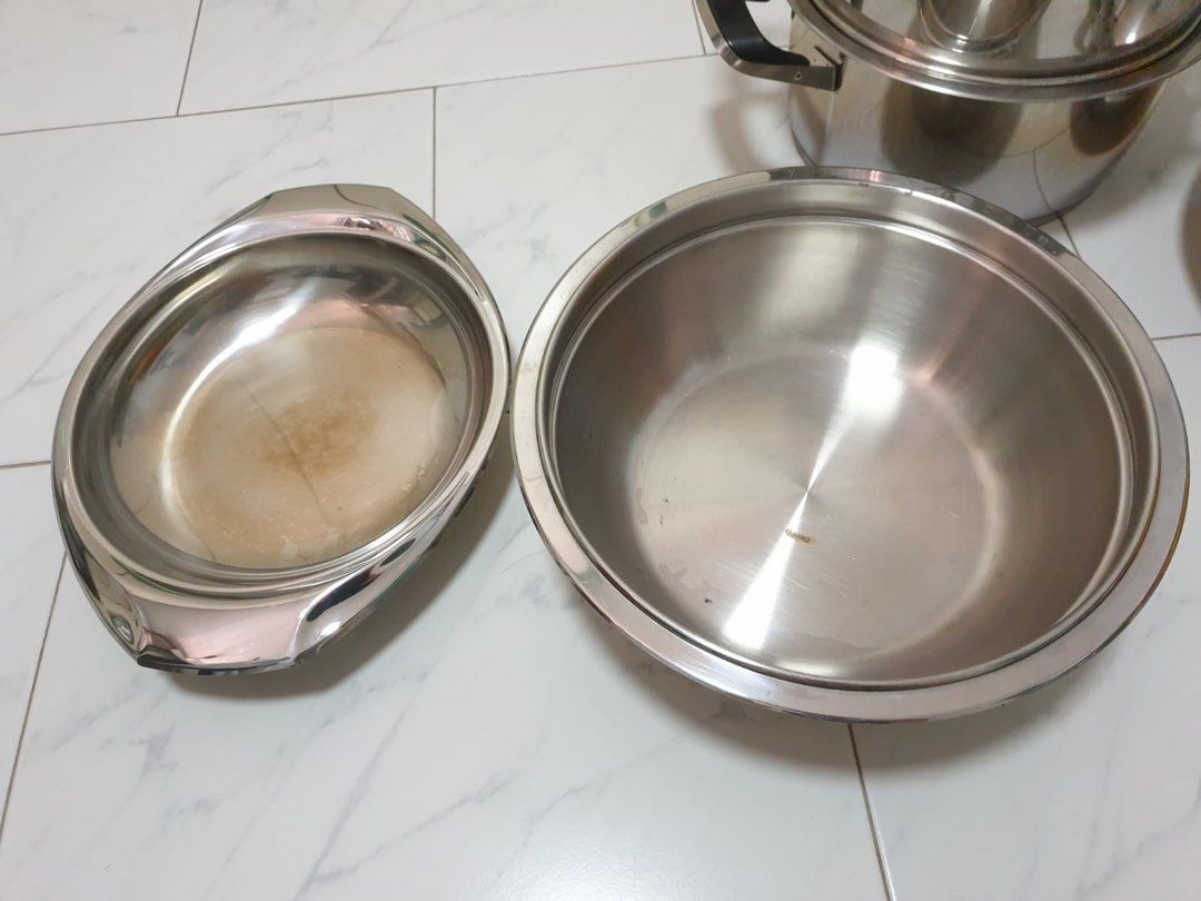 AMC stainless steel pots and pan, Furniture & Home Living, Kitchenware ...