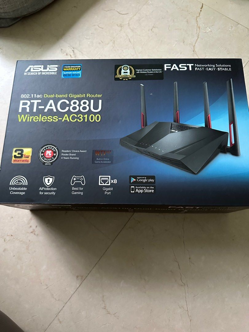 Asus RT-AC88U Wireless- AC3100, Computers & Tech, Parts & Accessories ...