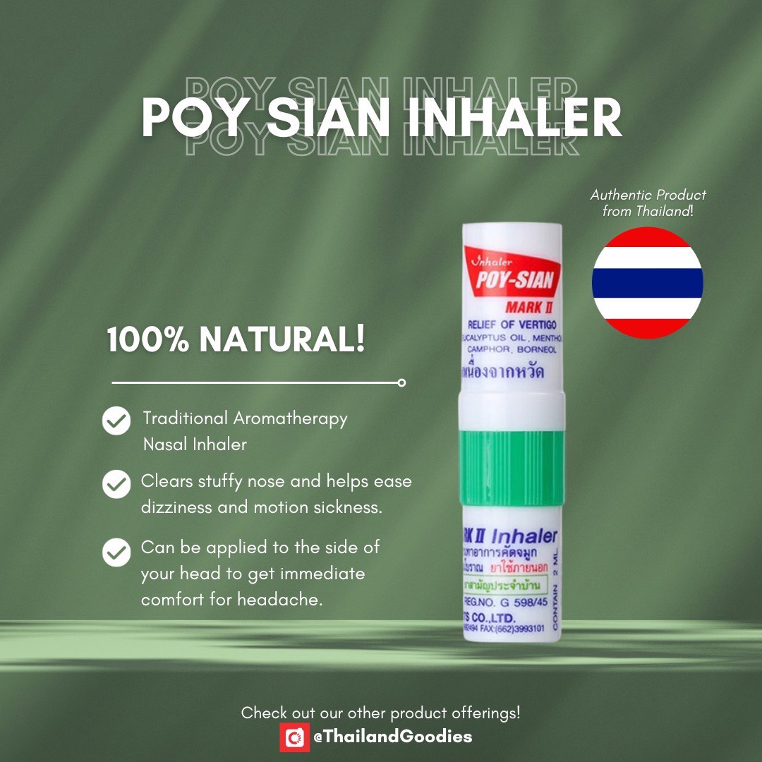 Authentic BKK Thailand Poy Sian Inhaler, Beauty & Personal Care, Bath & Body, Body Care on Carousell