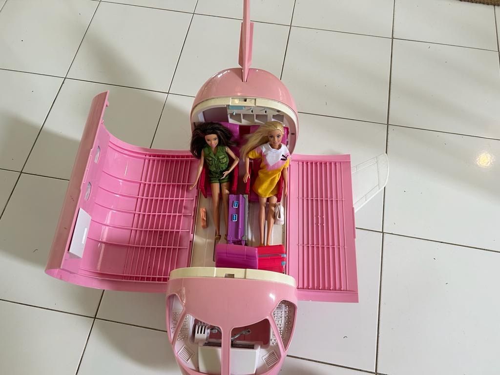 Barbie Aeroplane and Barbies, Hobbies & Toys, Toys & Games on Carousell