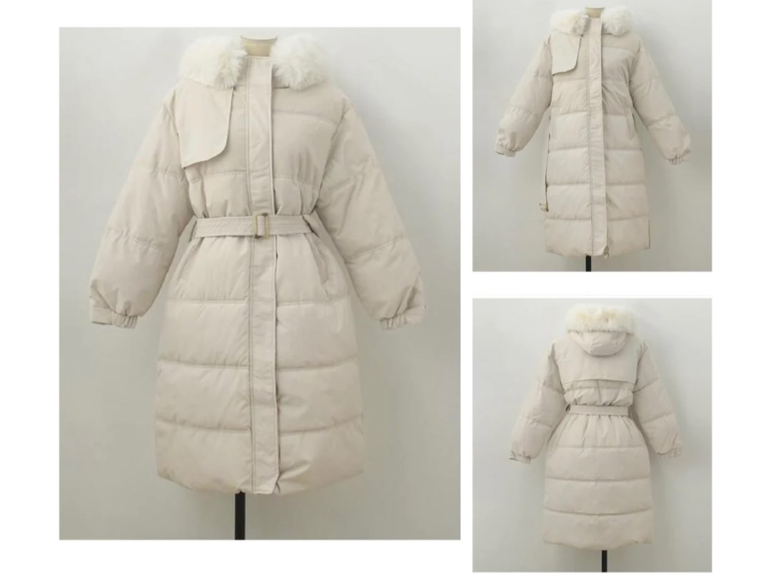 Belted long bubble jacket, Women's Fashion, Coats, Jackets and ...