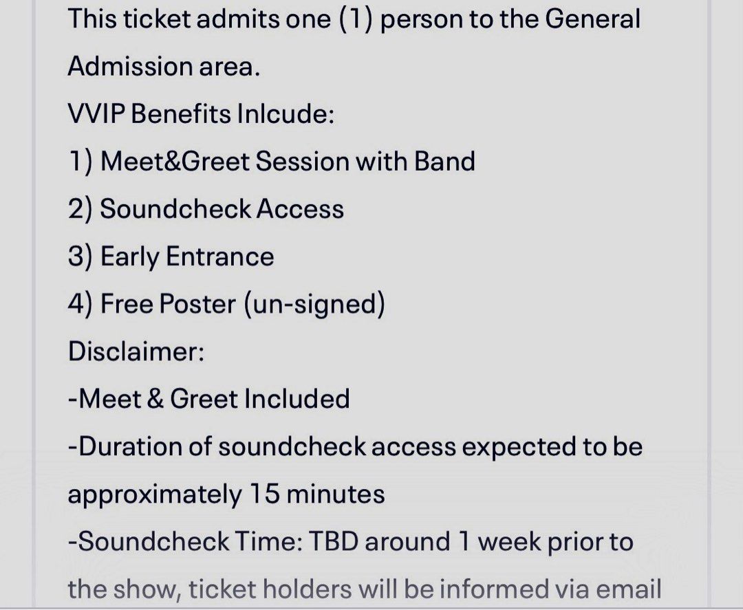 Boys Like Girls Spring Tour 2024 - VVIP Tickets x2, Tickets & Vouchers ...