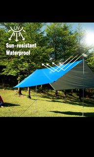 2.35M height Adjustable Aluminum lightweight Camping Tarp Poles, Sports ...