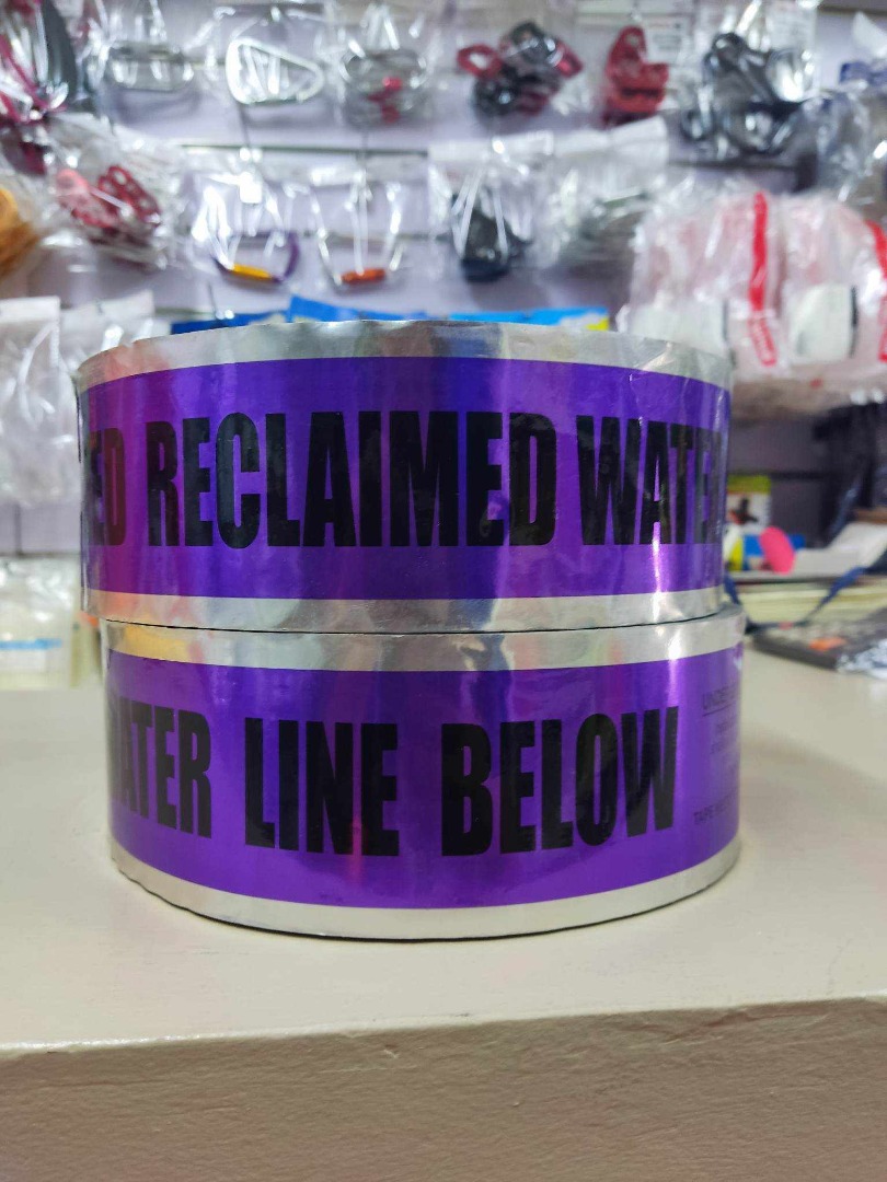 Caution Buried Reclaimed Water Line Below Tape, Commercial & Industrial ...