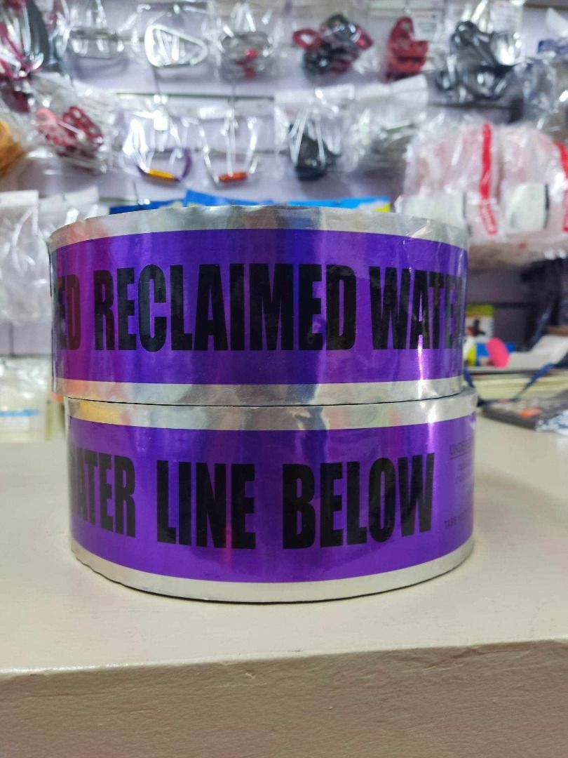 Caution Buried Reclaimed Water Line Below Tape, Commercial & Industrial ...