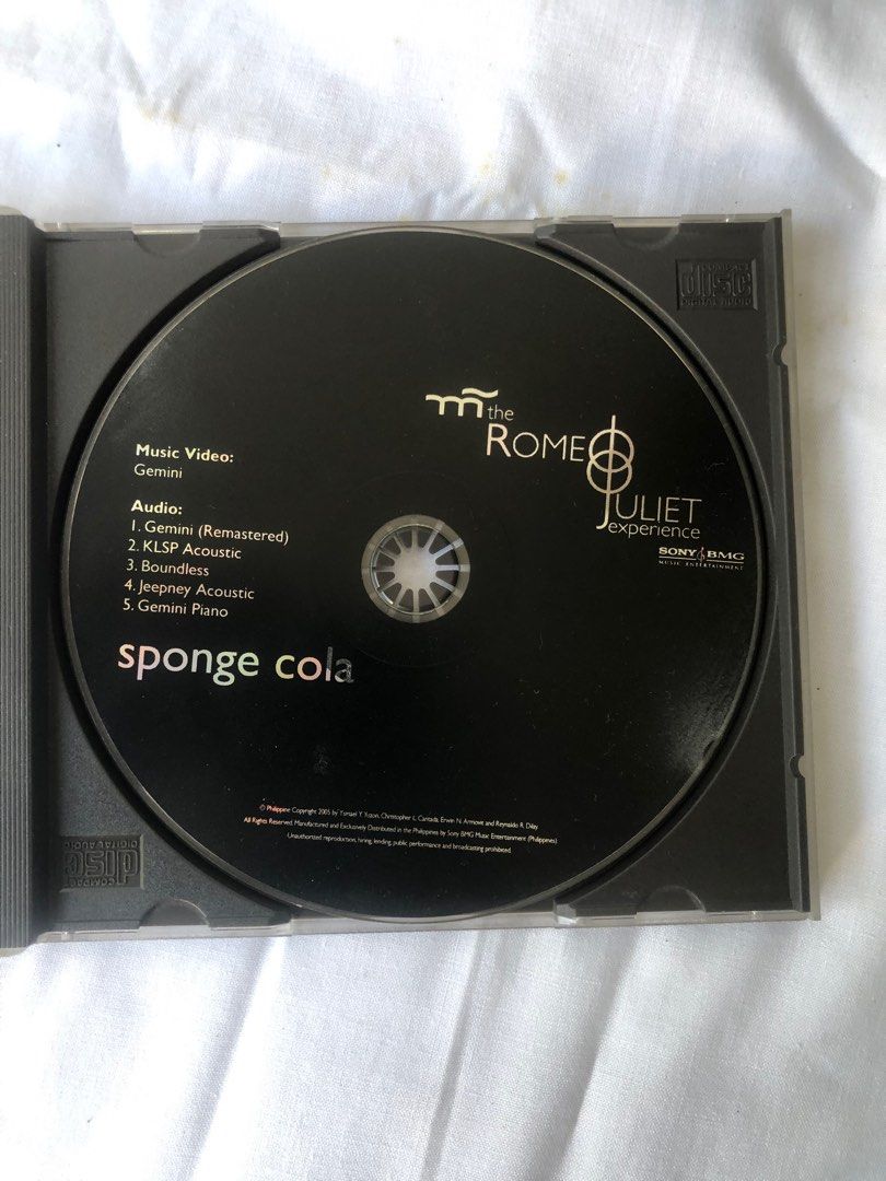 CD Sponge Cola The Romeo & Juliet Experience as-is C2, Hobbies & Toys ...