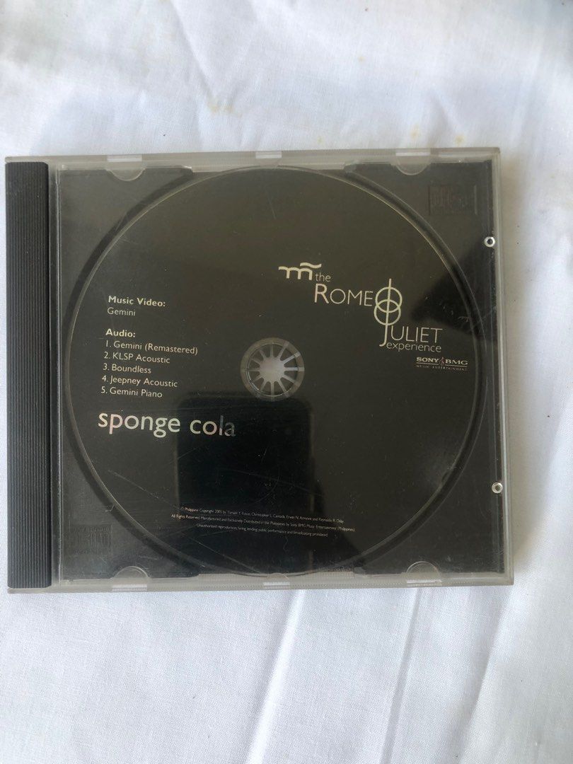 CD Sponge Cola The Romeo & Juliet Experience as-is C2, Hobbies & Toys ...
