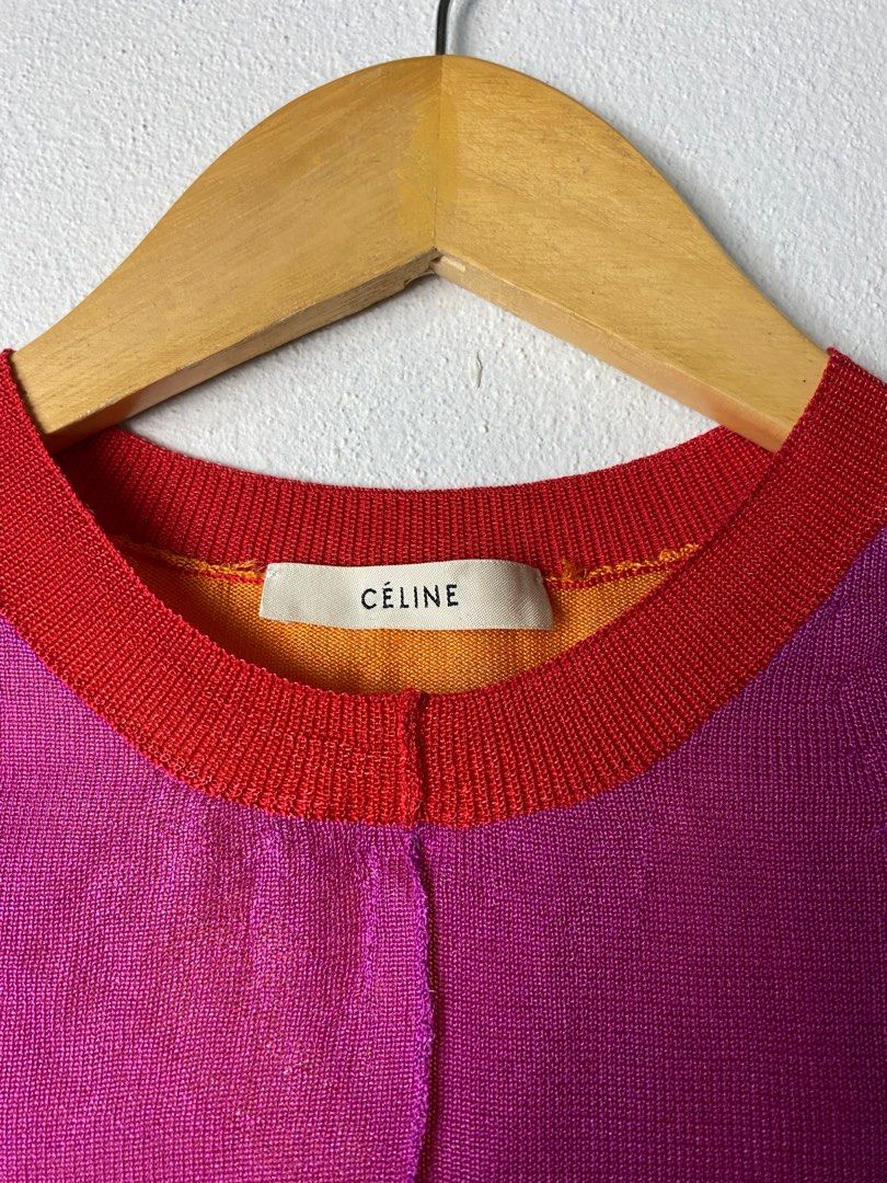 Celine - Color Block - Mesh Sweater, Women's Fashion, Tops, Others Tops ...