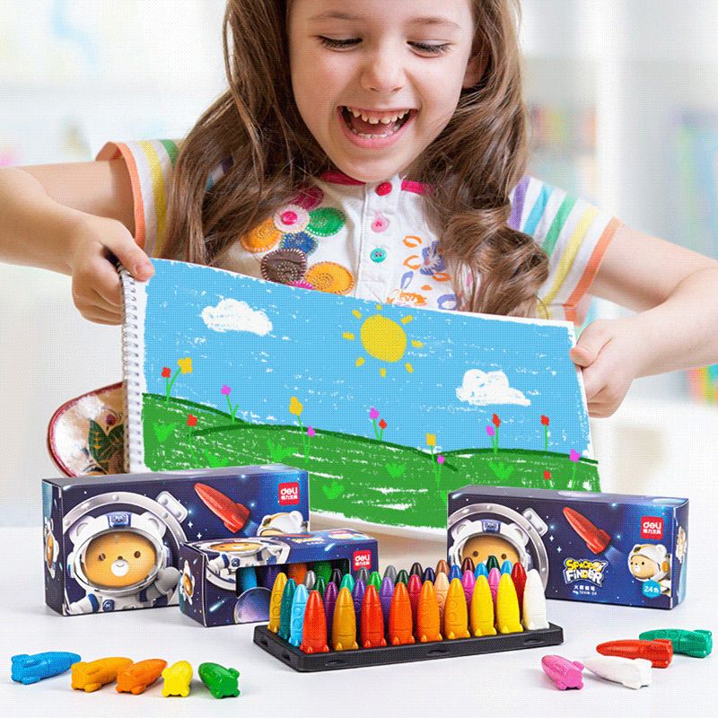 Children Kids Mess Free Clean Hands Rocket Crayon Set, Hobbies & Toys ...