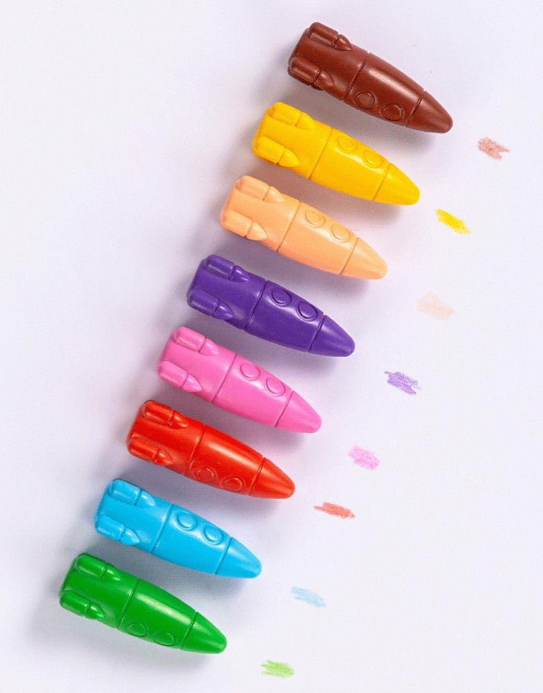 Children Kids Mess Free Clean Hands Rocket Crayon Set, Hobbies & Toys ...