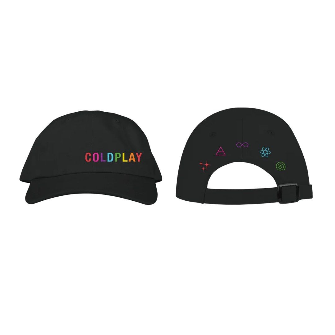 Coldplay 演唱會週邊 鴨舌帽 棒球帽 Cap 現貨 英國直寄, 他的時尚, 手錶及配件, 帽子在旋轉拍賣