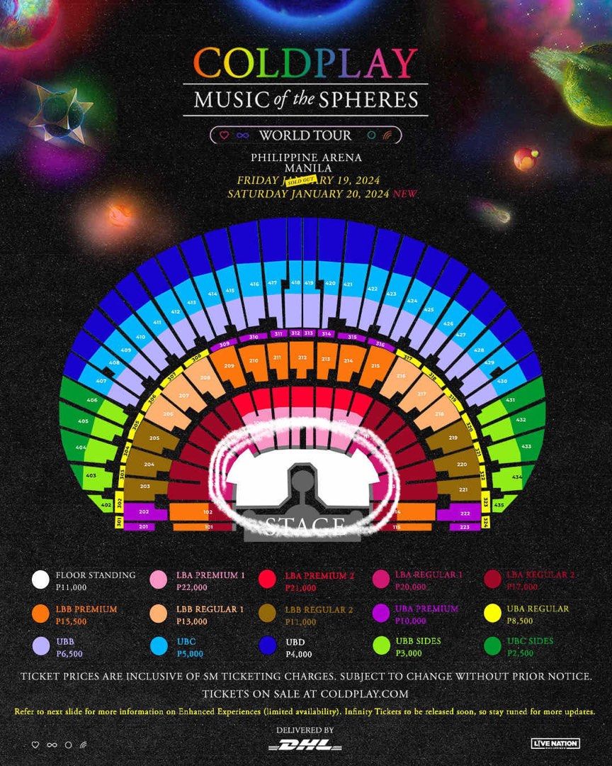 Coldplay - Day 1 - Floor Standing, Tickets & Vouchers, Event Tickets on ...