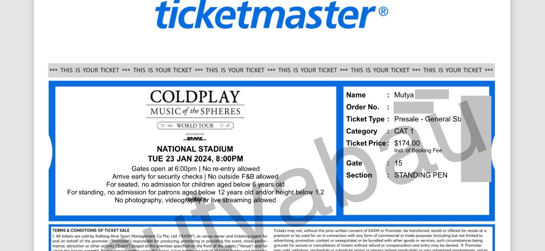 Coldplay Singapore Tickets, Tickets & Vouchers, Event Tickets on Carousell