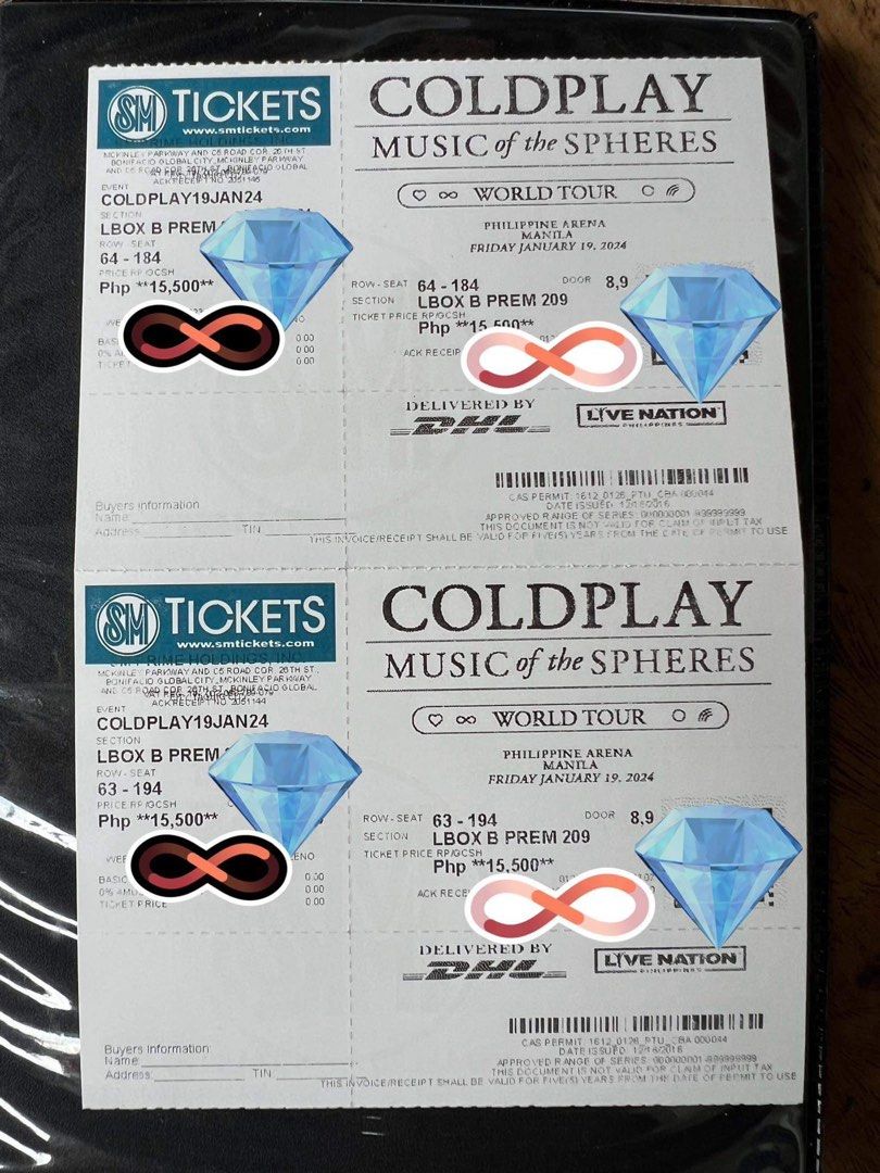 COLDPLAY TICKET DAY 1, Tickets & Vouchers, Event Tickets on Carousell