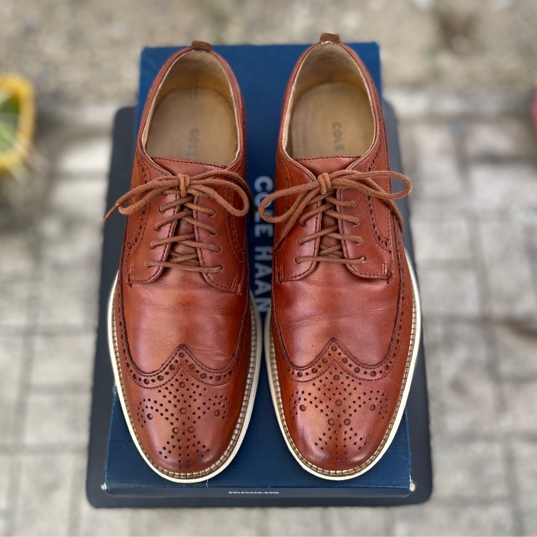 Cole Haan Original Grand Long Wing Woodbury Leather Shoes 7.5US, Men's ...