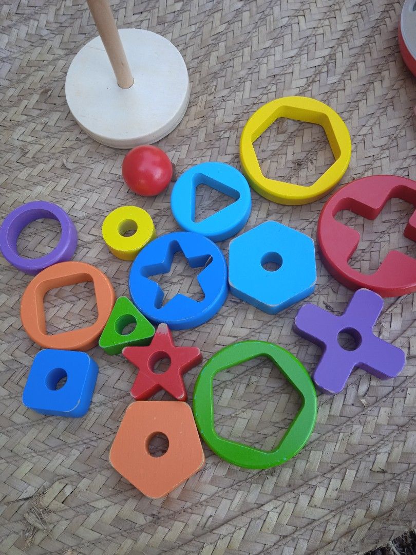 Colors and Shapes Wooden Stacker, Babies & Kids, Infant Playtime on ...