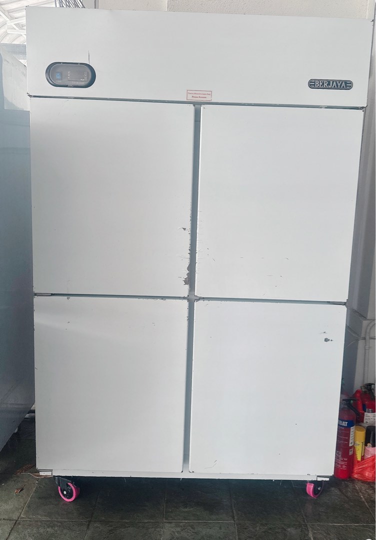 Commercial Berjaya Upright 4 doors Freezer with wheels, TV & Home ...