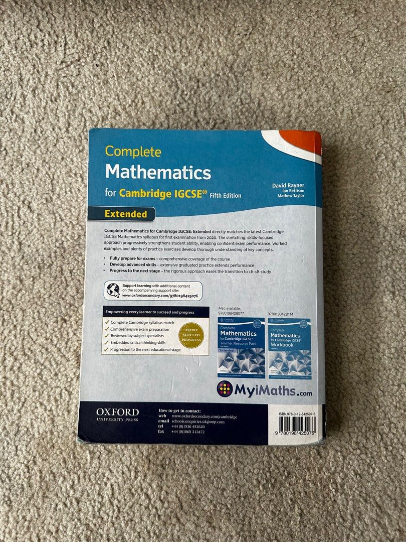 Complete Mathematics for Cambridge IGCSE 5th edition( Extended), Hobbies & Toys, Books ...