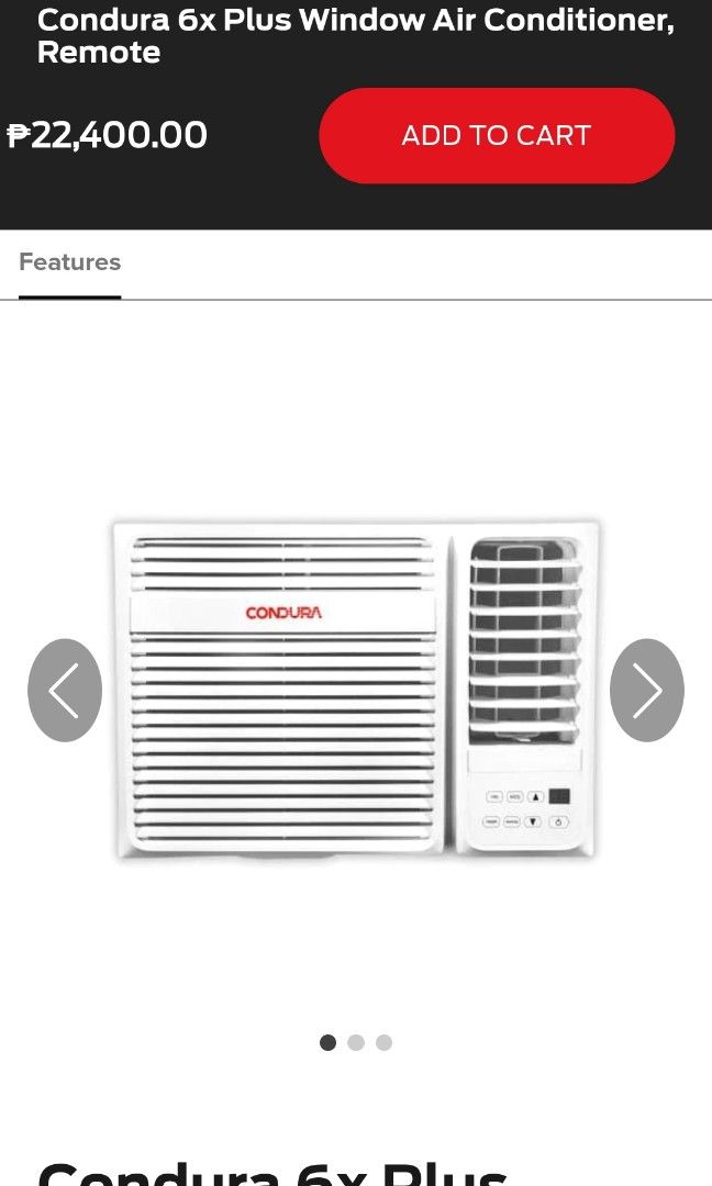 Condura 6x Plus Window Type 1 HP, TV & Home Appliances, Air ...