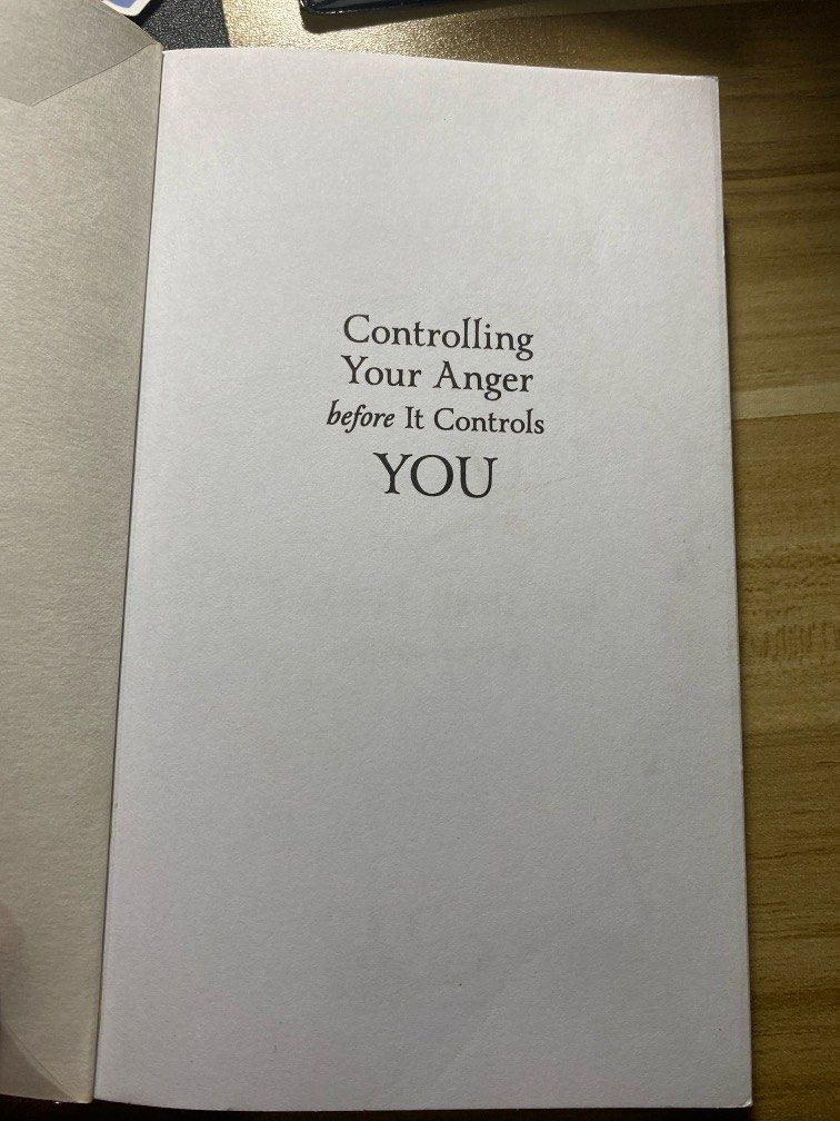 Controlling Your Anger before it Controls You, Hobbies & Toys, Books ...