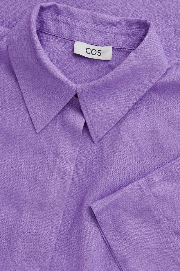 COS Relaxed Linen Shirt Dress, Women's Fashion, Dresses & Sets, Dresses ...