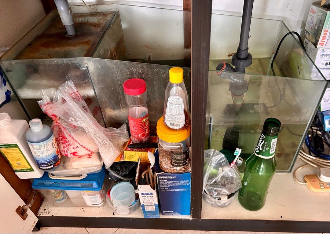 Custom Made 4x2.5x2.5 feet Full Fish Tank set with 3 feet sump tank ...