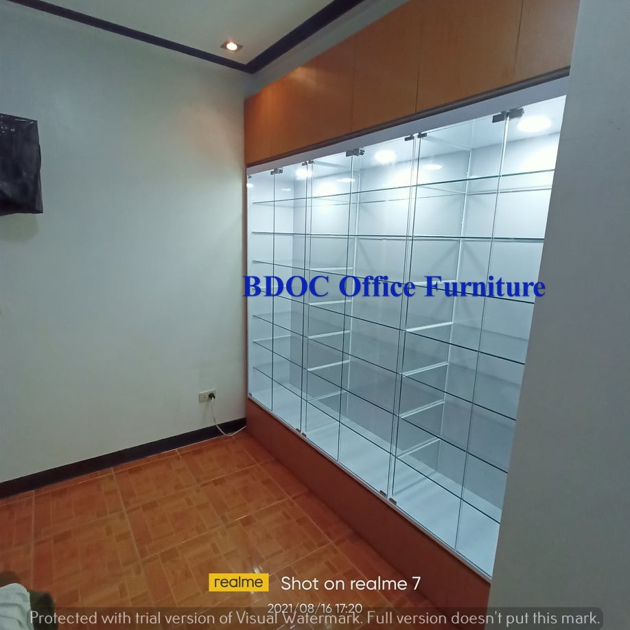 customized Glass display cabinet / office furniture / office partition ...