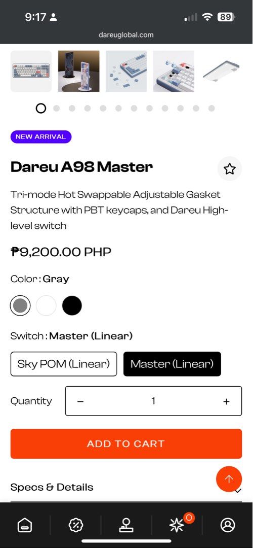 Dareu A98 Master mechanical gasket keyboard, Computers & Tech, Parts & Accessories, Computer ...