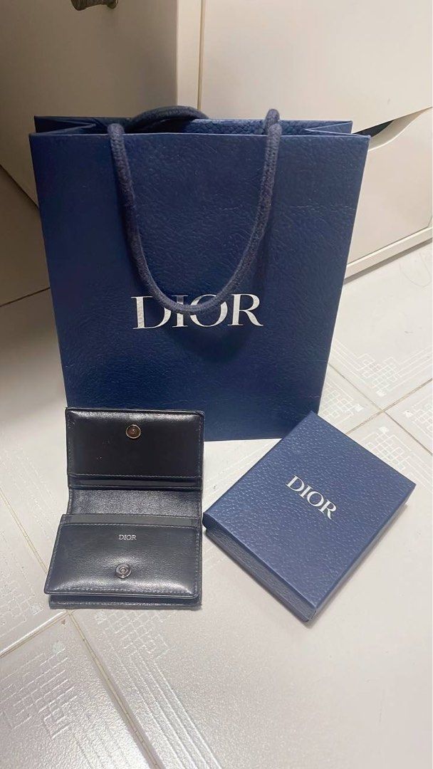 Dior Business Card Holder, Luxury, Bags & Wallets on Carousell