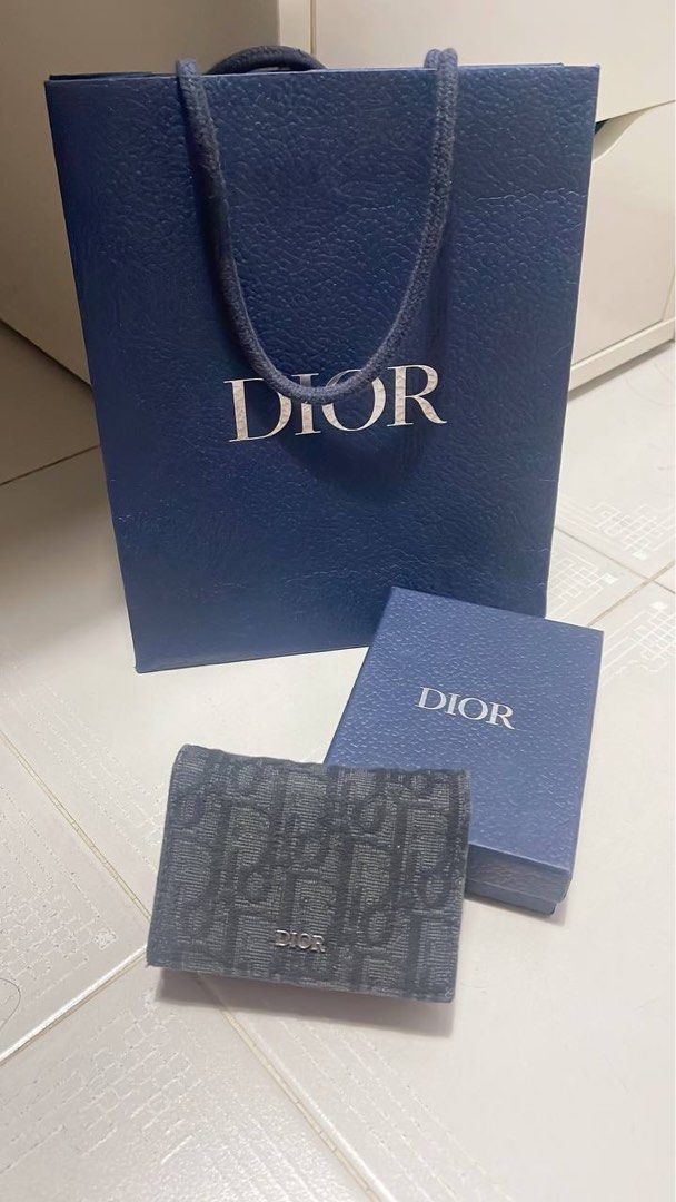 Dior Business Card Holder, Luxury, Bags & Wallets on Carousell