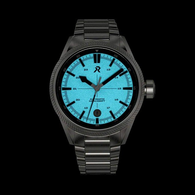 RZE Fortitude CruiserWhite Pilot Watch - fully lumed dial, anti ...