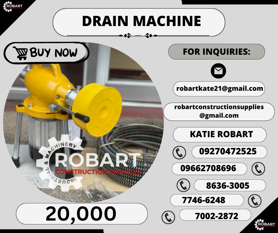 DRAIN MACHINE, Commercial & Industrial, Construction Tools & Equipment ...