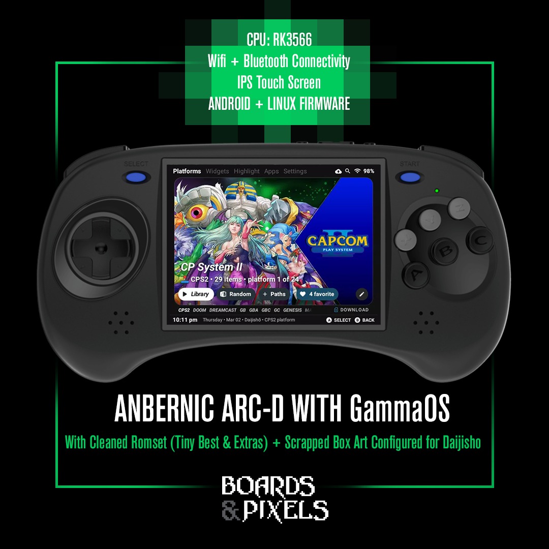ETA 19/01/2024 (FREE CARRY CASE) Anbernic RG ARC-D with GammaOS Android ...