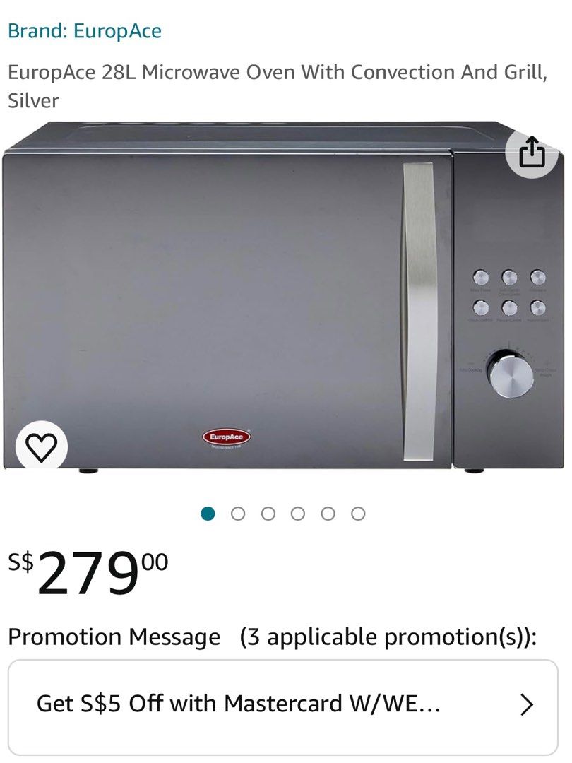 EuropAce Microwave Oven (negotiable), TV & Home Appliances, Kitchen ...