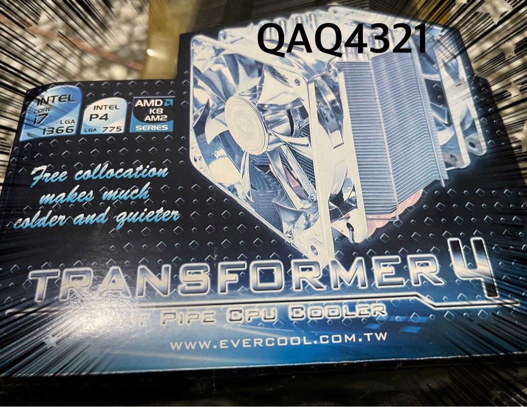 EVERCOOL Transformer 4 cpu cooler CPU散熱器, 電腦及科技產品, 電腦周邊產品, 其他電腦及電子周邊產品在旋轉拍賣
