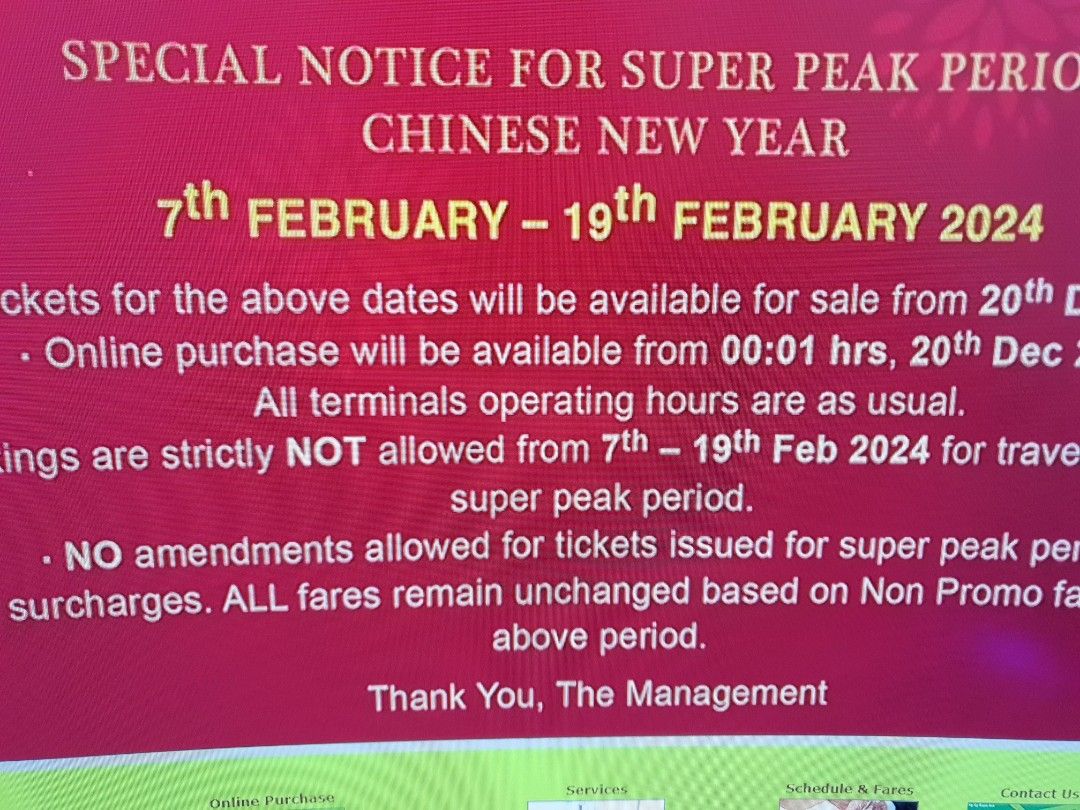 First Coach ticket CNY 2024 x1 2-way ticket, Tickets & Vouchers, Local ...