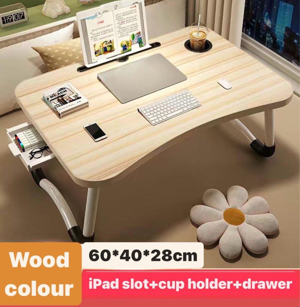 Foldable bed table 60*40cm, Furniture & Home Living, Furniture, Tables ...