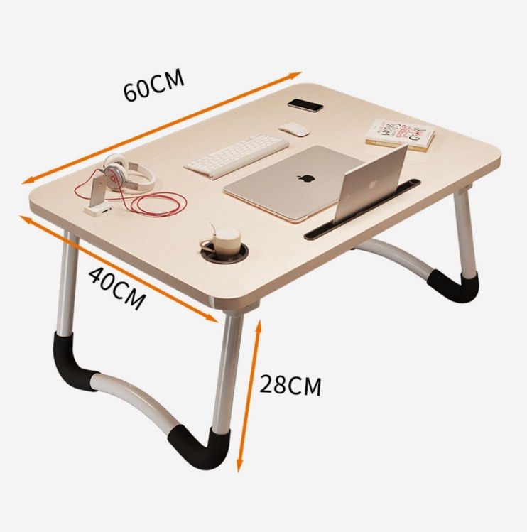 Foldable bed table 60*40cm, Furniture & Home Living, Furniture, Tables ...