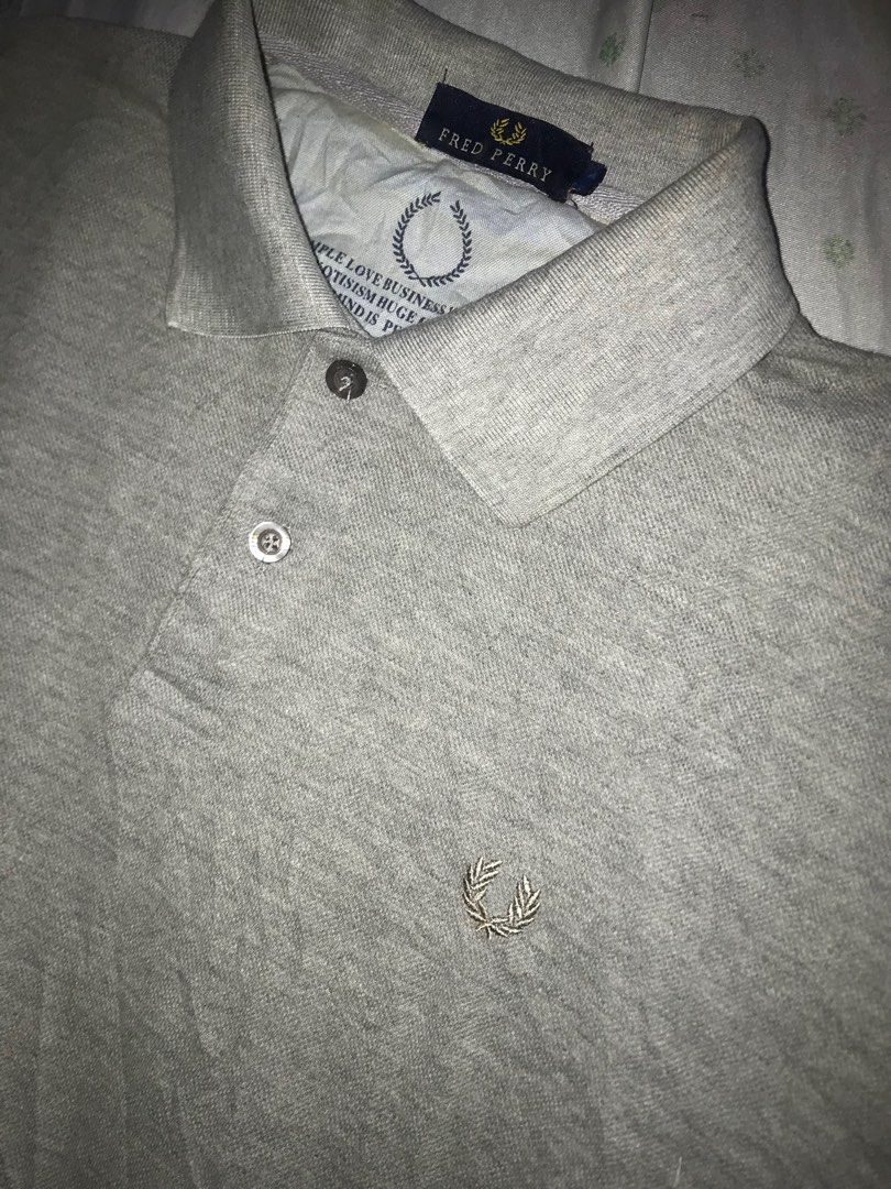 Fred Perry Grey, Men's Fashion, Tops & Sets, Tshirts & Polo Shirts on ...