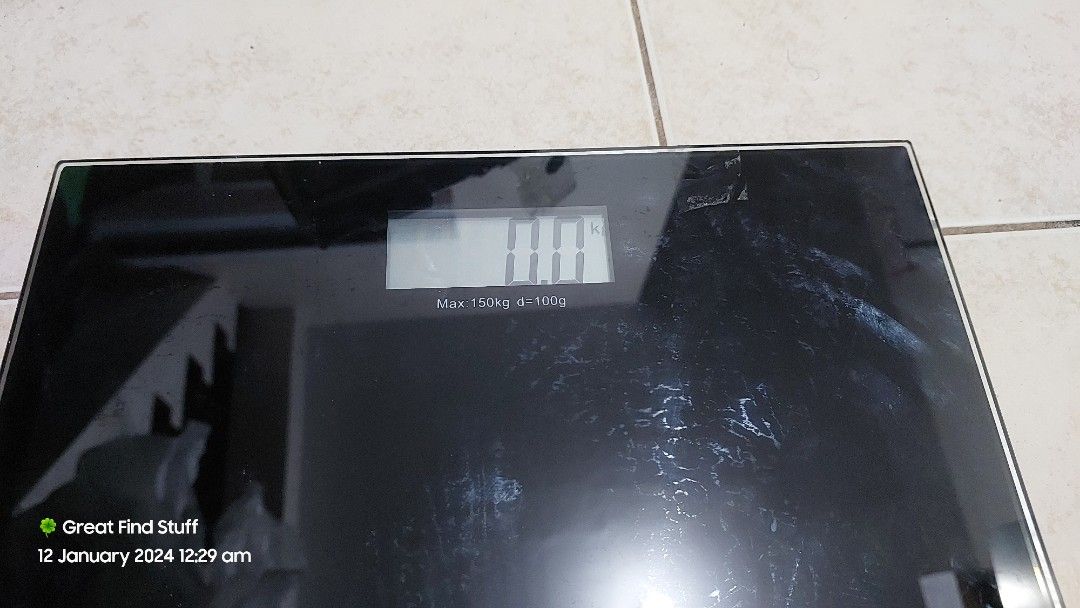 [GFS] Estilo Bathroom Glass Scale, Health & Nutrition, Health Monitors ...