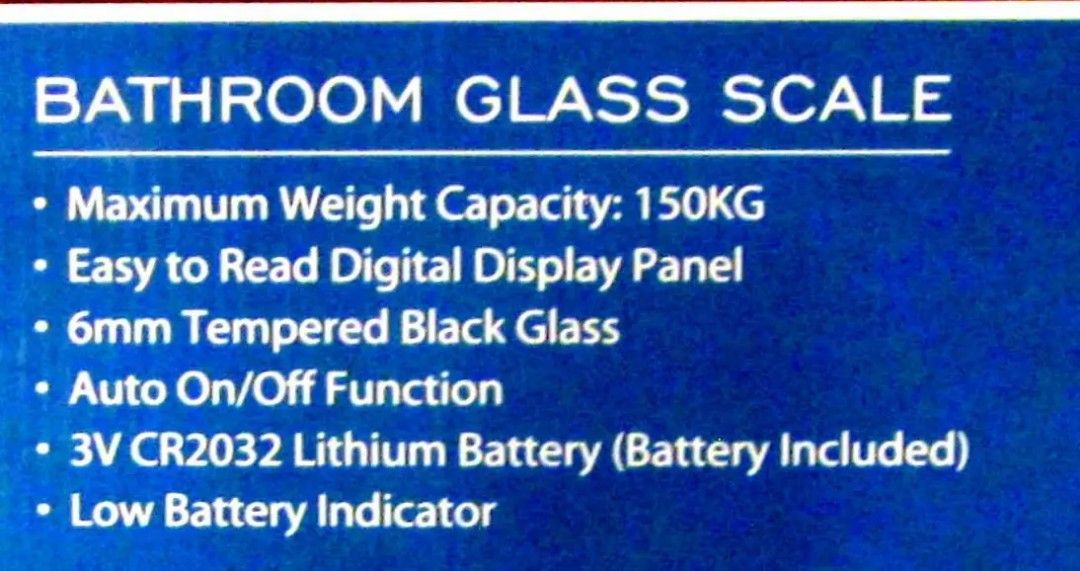 [GFS] Estilo Bathroom Glass Scale, Health & Nutrition, Health Monitors ...