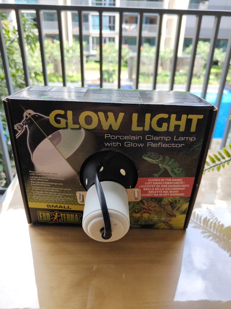 Glow Light Porcelain Clamp Lamp With Glow Reflector, Pet Supplies ...