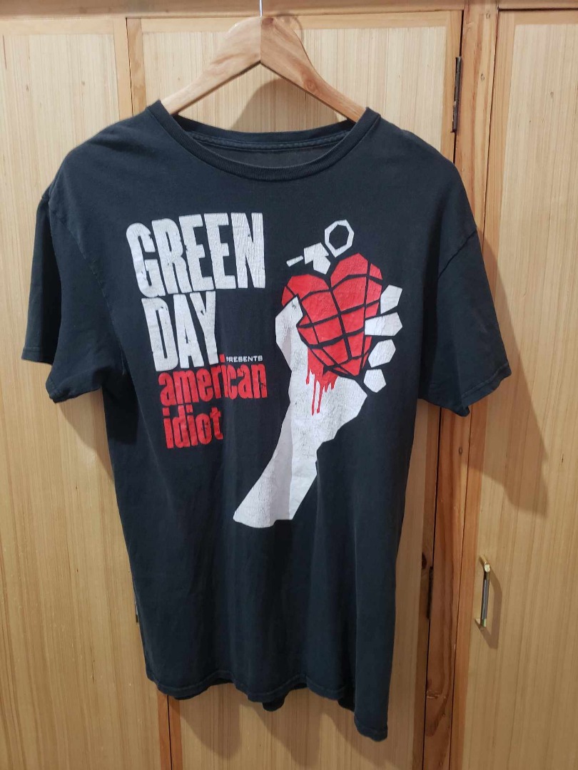 Green Day American Idiot Band shirt, Men's Fashion, Tops & Sets ...