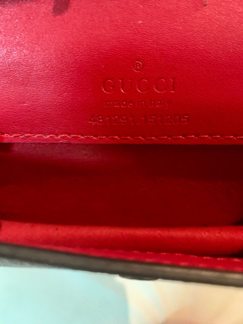 Gucci Cherry Embellished GG supreme sling bag, Luxury, Bags & Wallets ...