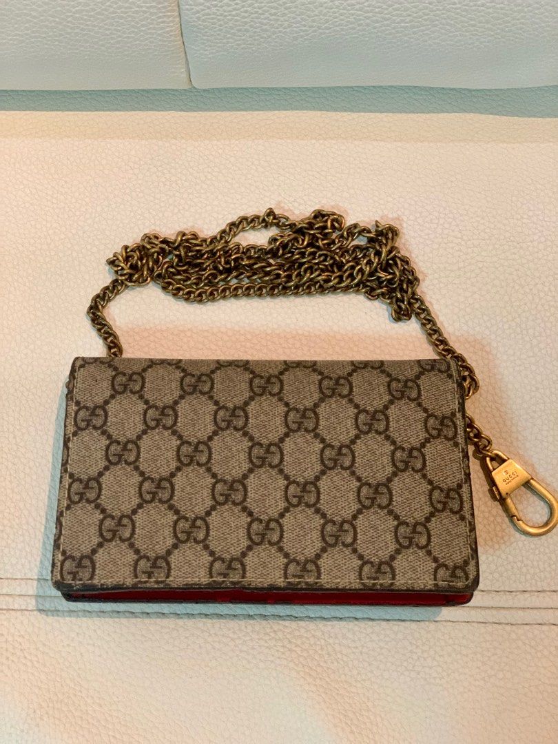Gucci Cherry Embellished GG supreme sling bag, Luxury, Bags & Wallets ...