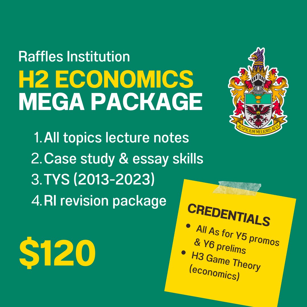 H2 Economics MEGA PACKAGE | Raffles Institution, Hobbies & Toys, Books ...