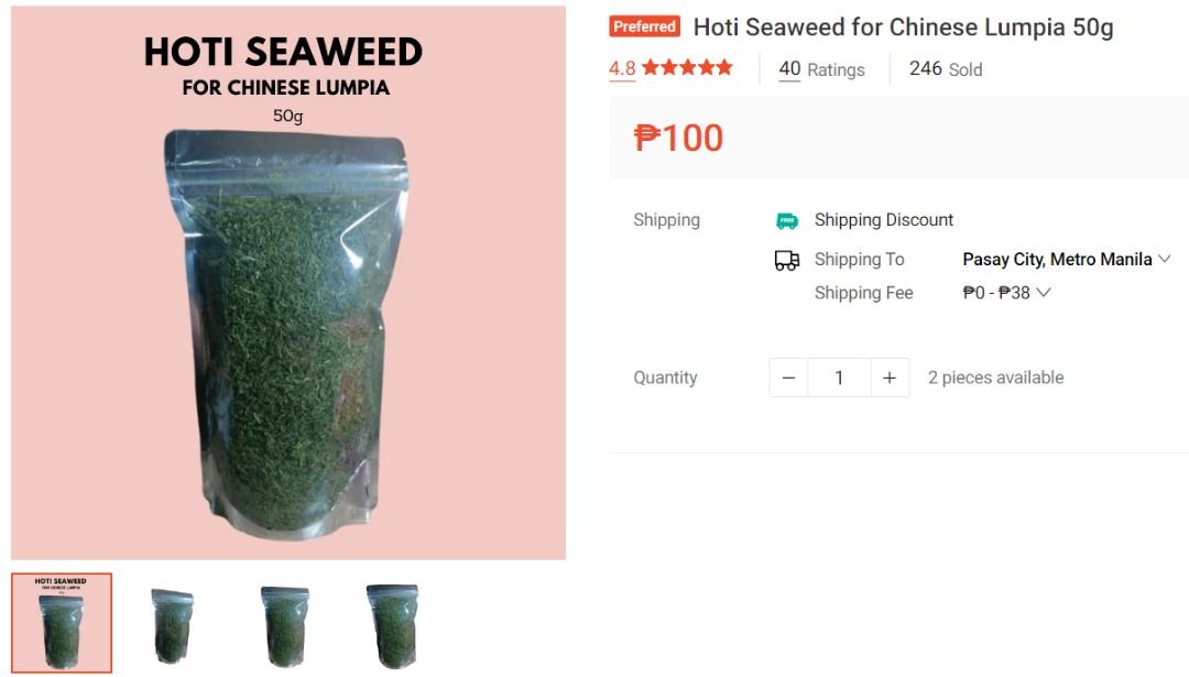 Hoti Seaweed for Chinese Lumpia 50g, Food & Drinks, Other Food & Drinks ...