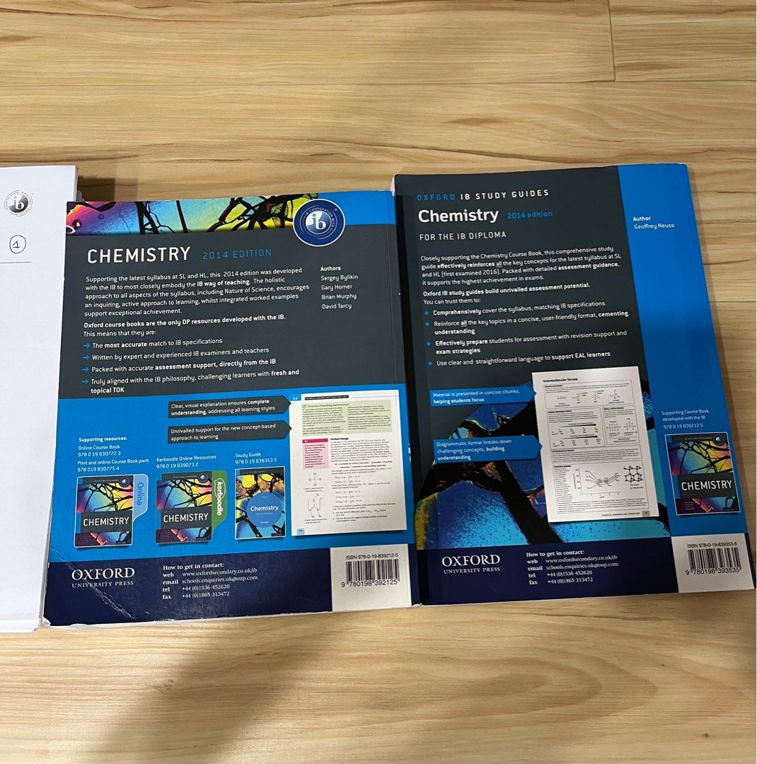 IB textbooks Chemistry with reference notes, Hobbies & Toys, Books ...
