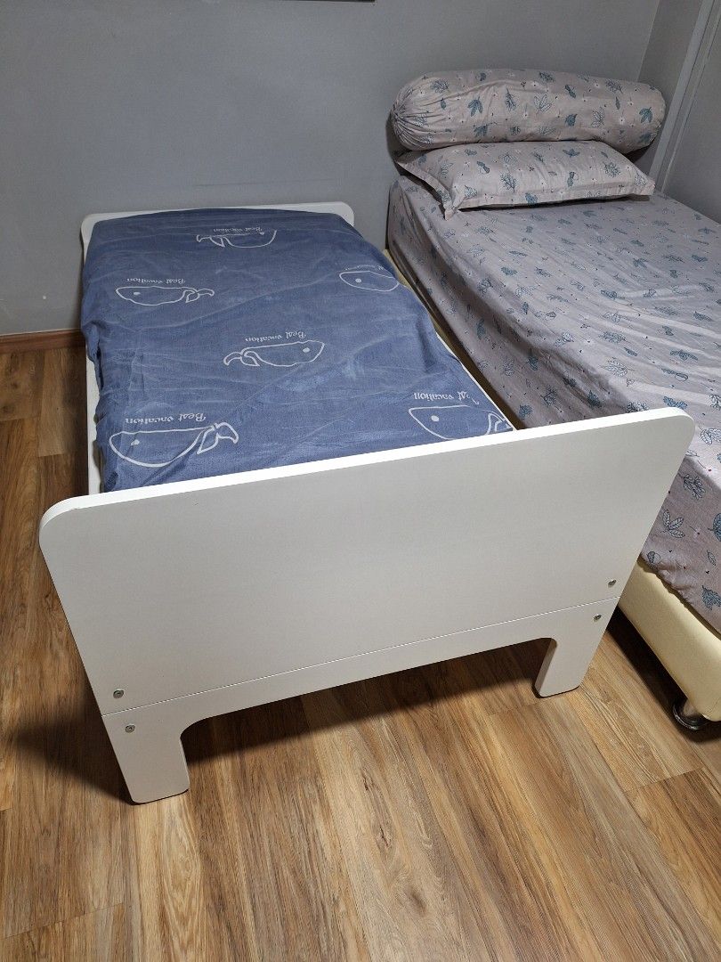 Ikea extendable bed and mattress, Furniture & Home Living, Furniture ...